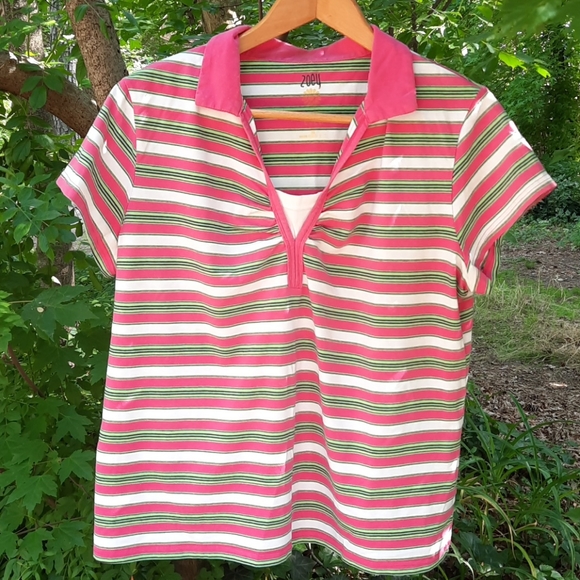 Zoey | Tops | Zoey Pin Striped Pink White Tee | Poshmark